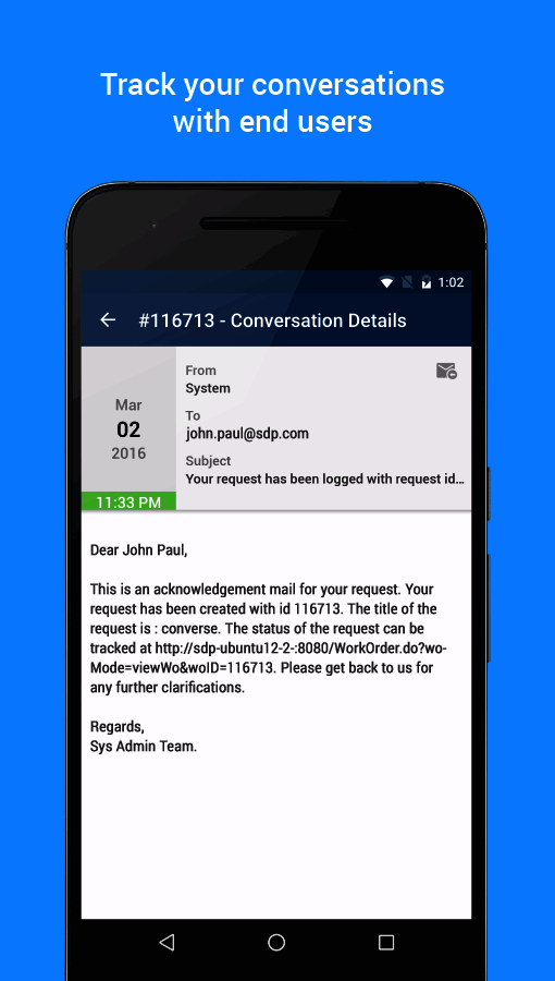 ManageEngine ServiceDesk Plus Mobile app for iOS and Android Devices in ...