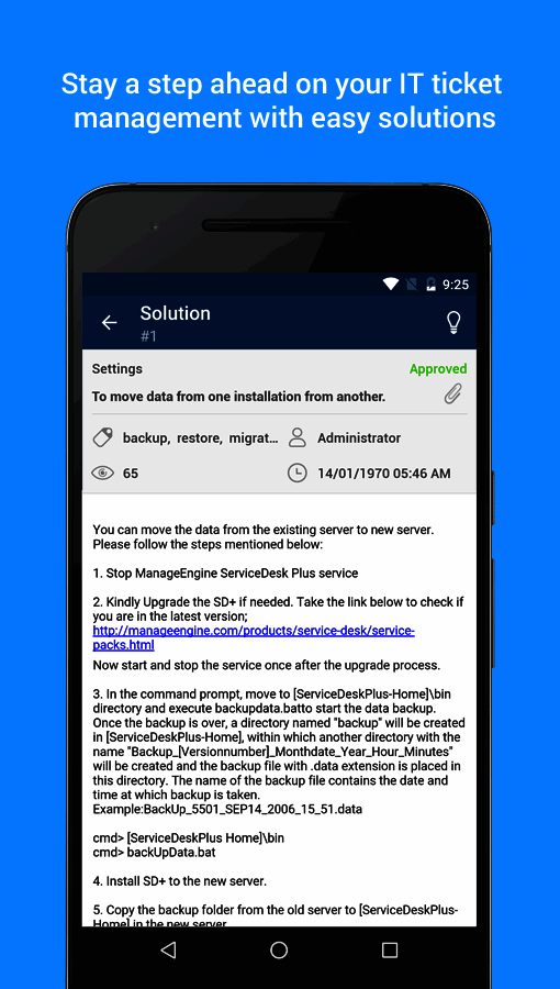 ManageEngine ServiceDesk Plus Mobile app for iOS and Android Devices in ...