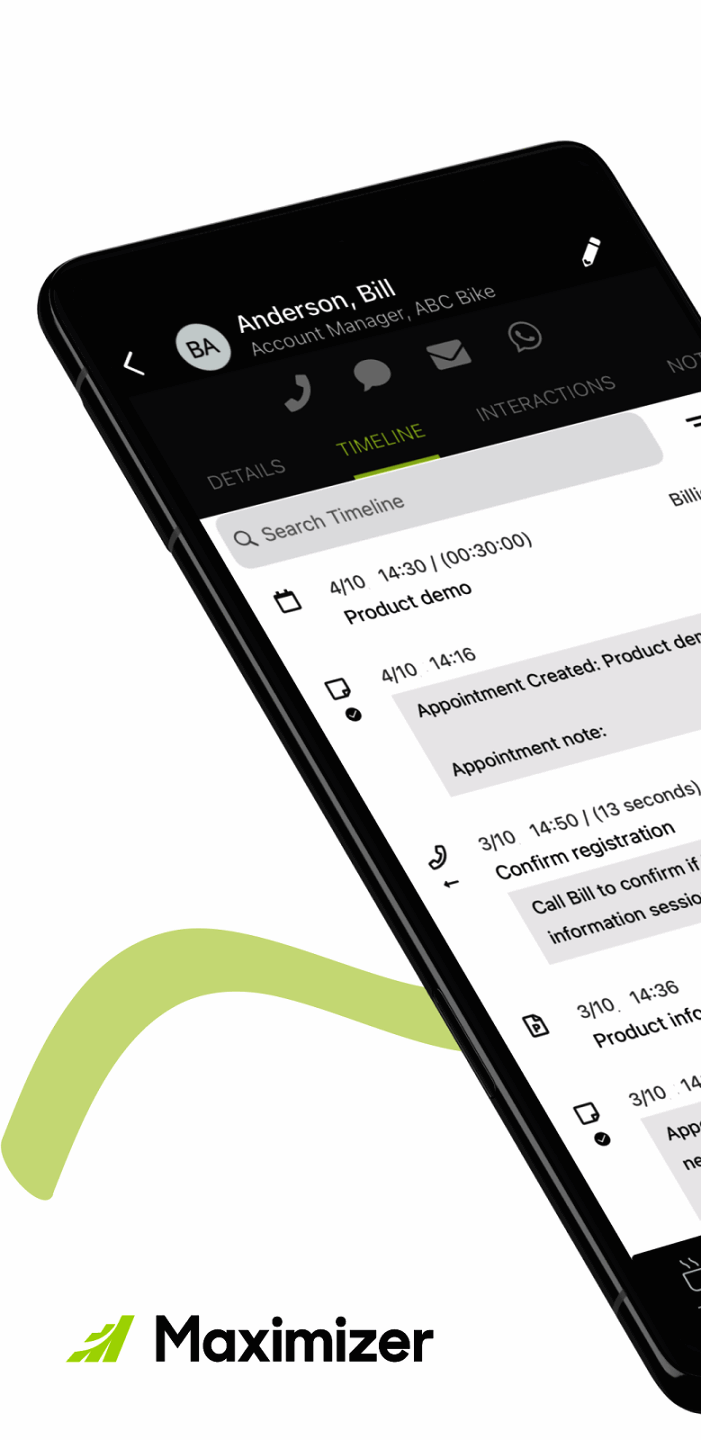 Maximizer CRM Mobile app for iOS and Android Devices in 2025