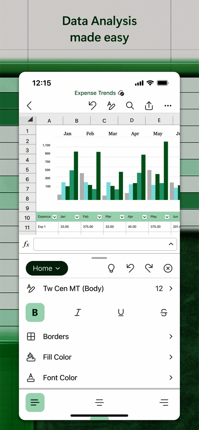 Microsoft Excel Mobile app for iOS and Android Devices in 2025