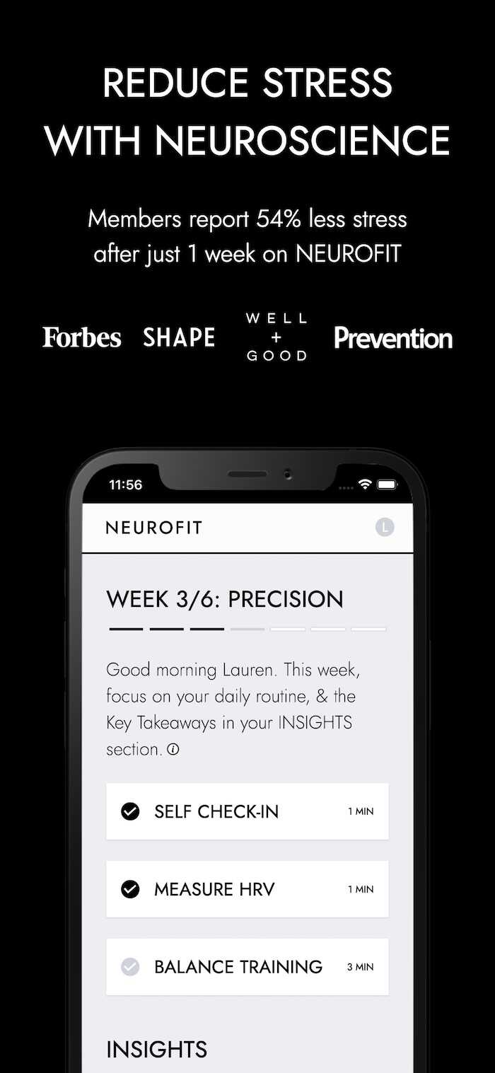 NEUROFIT Mobile app for iOS and Android Devices in 2025