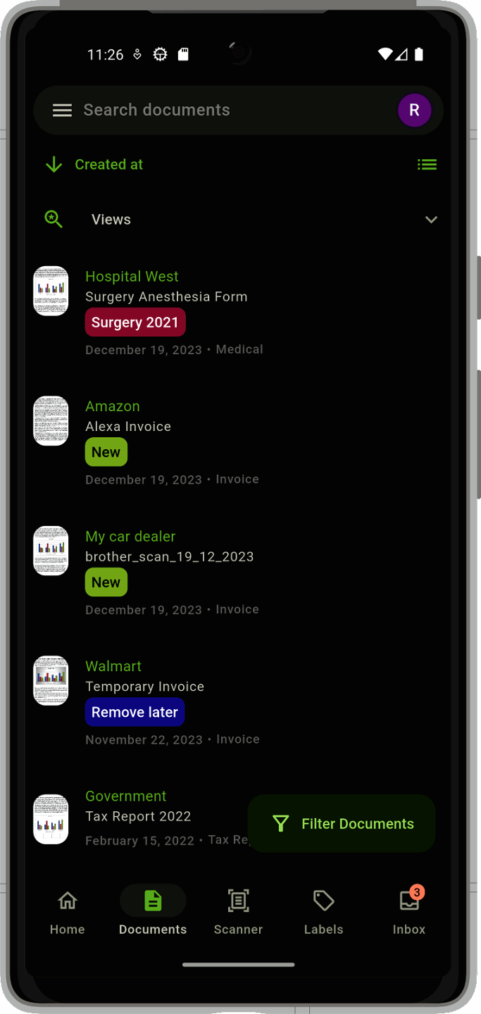 Paperless-home Mobile app for iOS and Android Devices in 2025