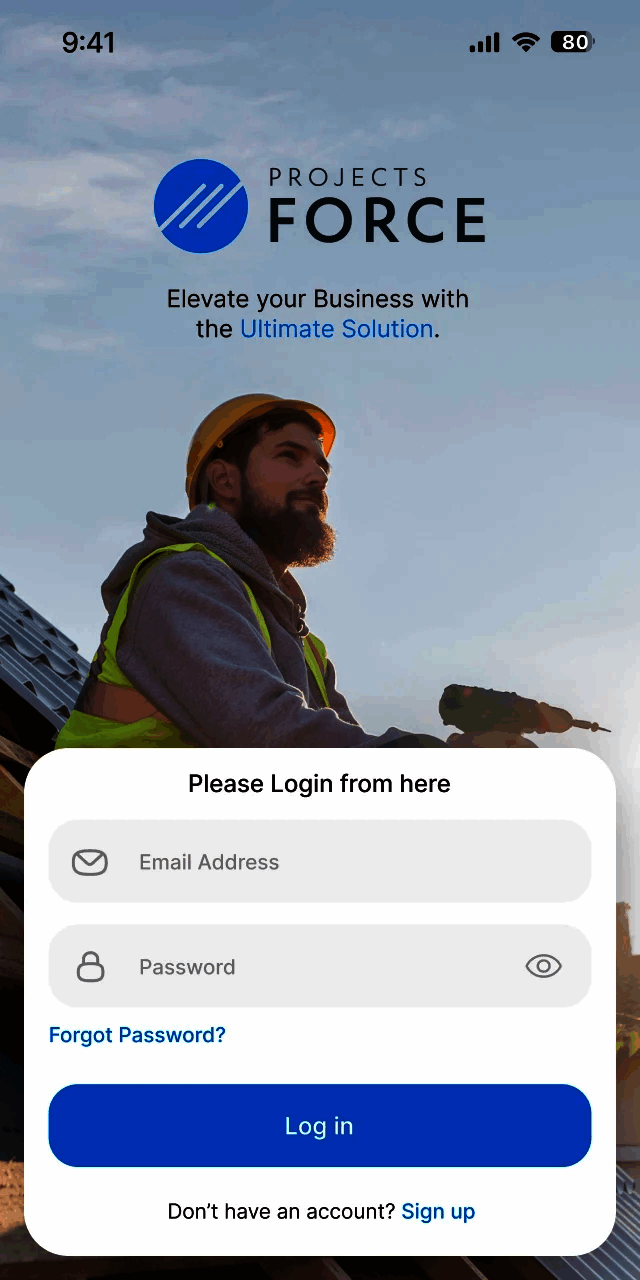 ProjectsForce Mobile app for iOS and Android Devices in 2025