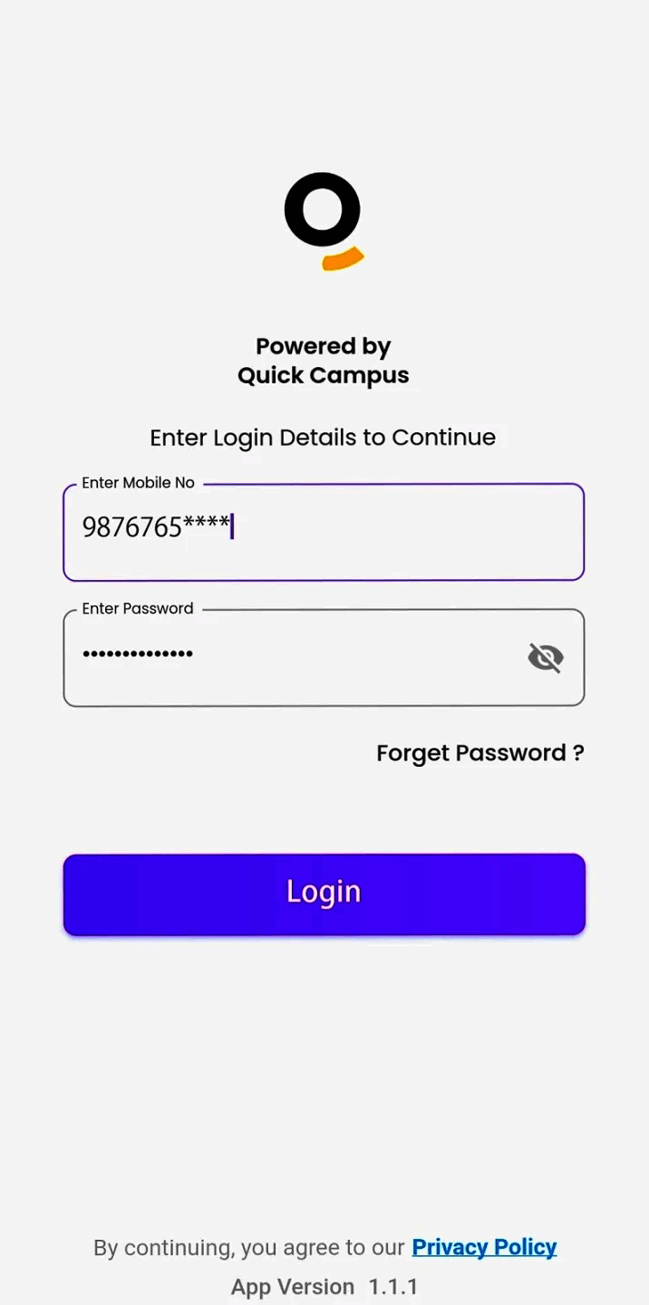 Quick Campus Mobile app for iOS and Android Devices in 2025
