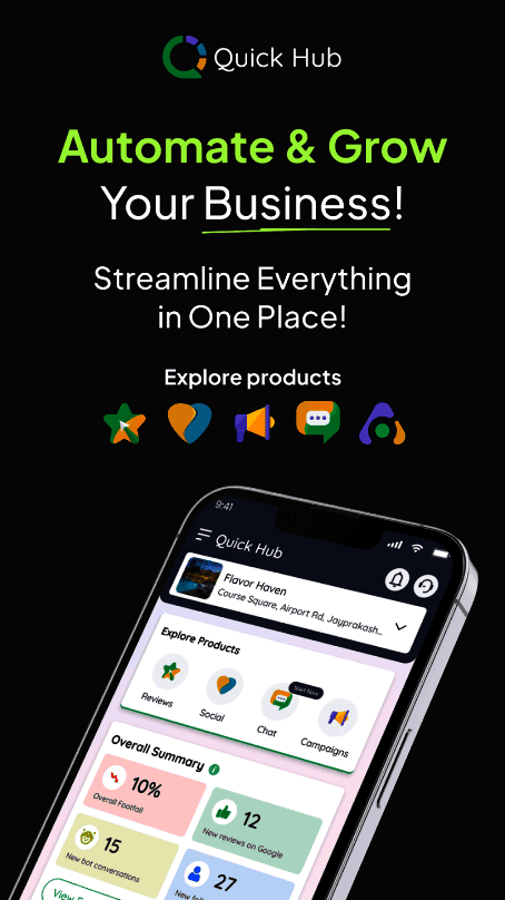 Quick Hub Mobile app for iOS and Android Devices in 2025