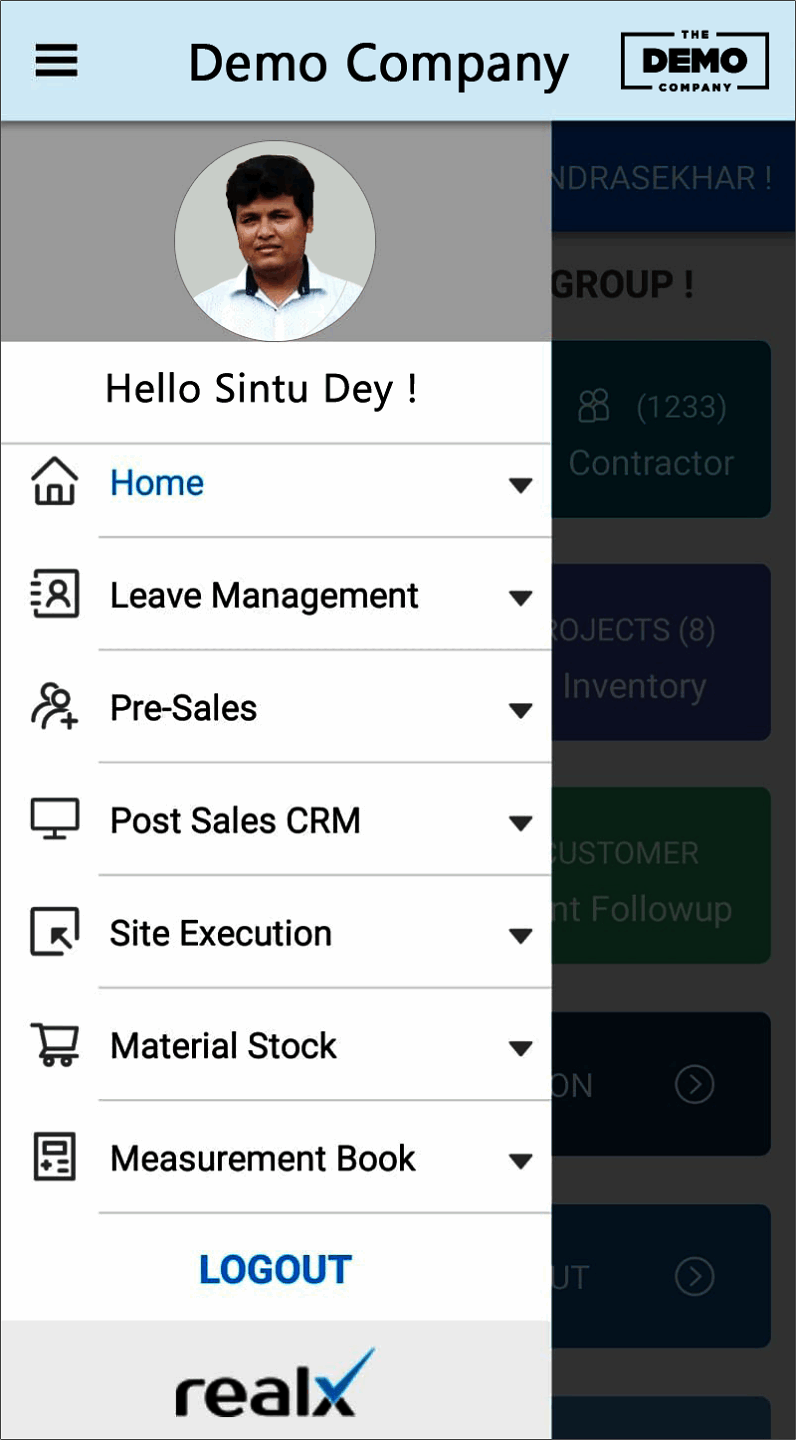 Realx ERP Mobile app for iOS and Android Devices in 2025