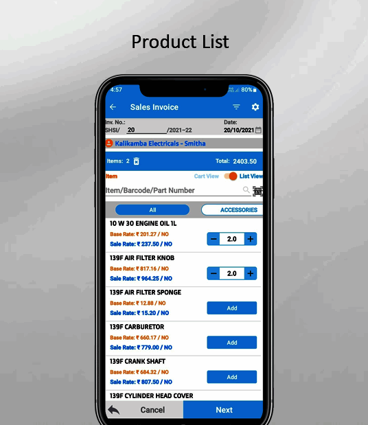 Saara bMate 9.9 easy ERP Mobile app for iOS and Android Devices in 2025