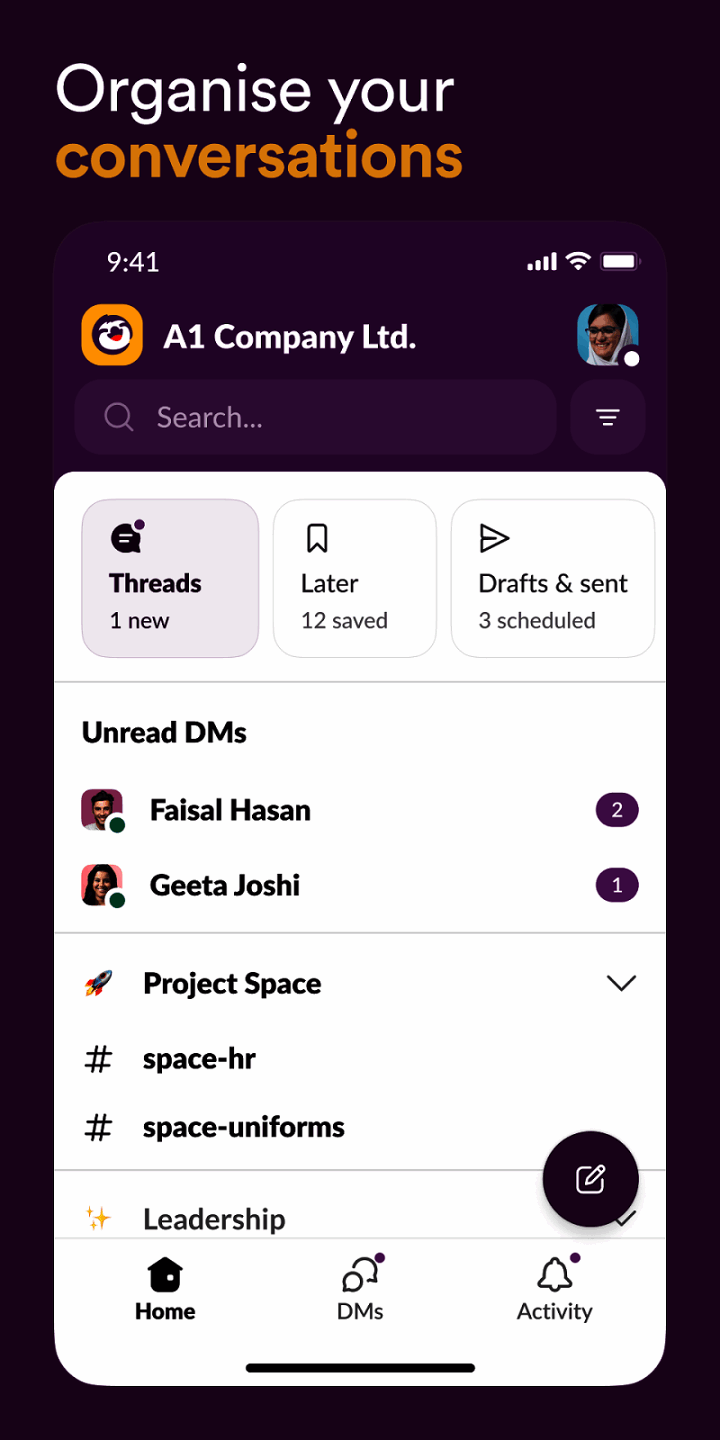 Slack Mobile app for iOS and Android Devices in 2025