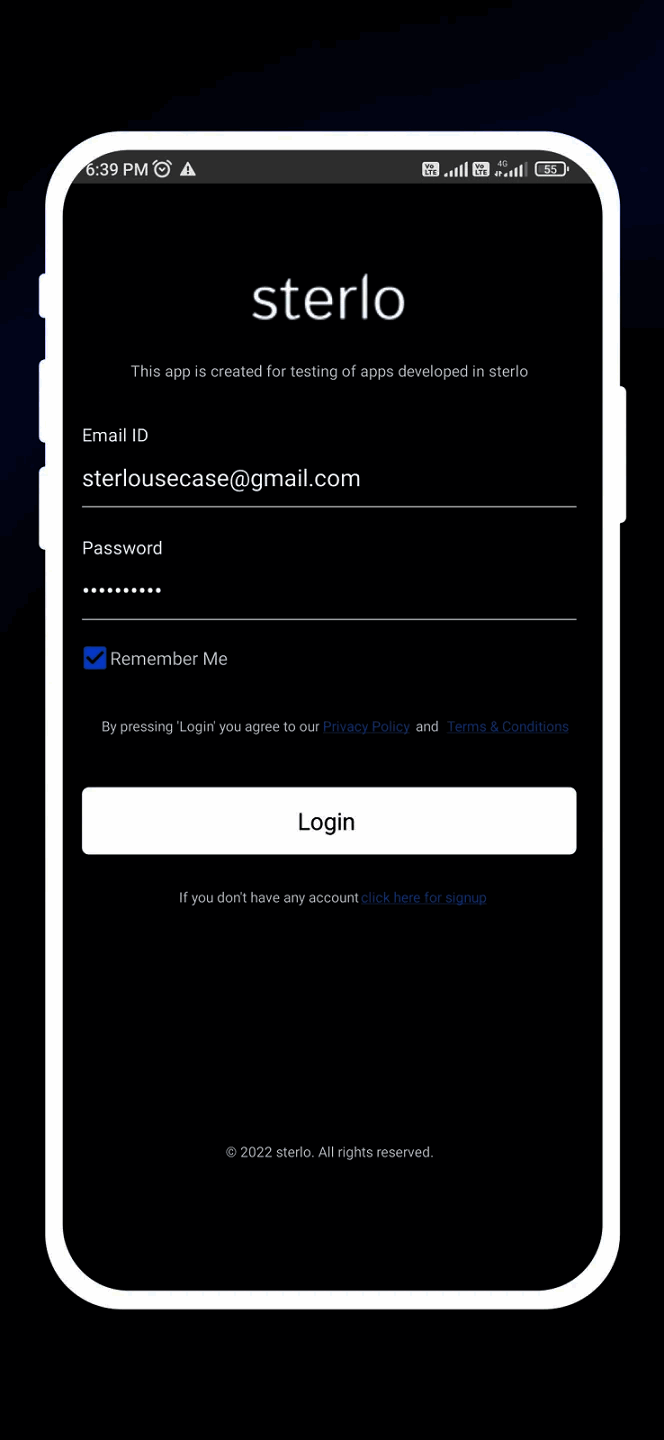 sterlo Mobile app for iOS and Android Devices in 2025