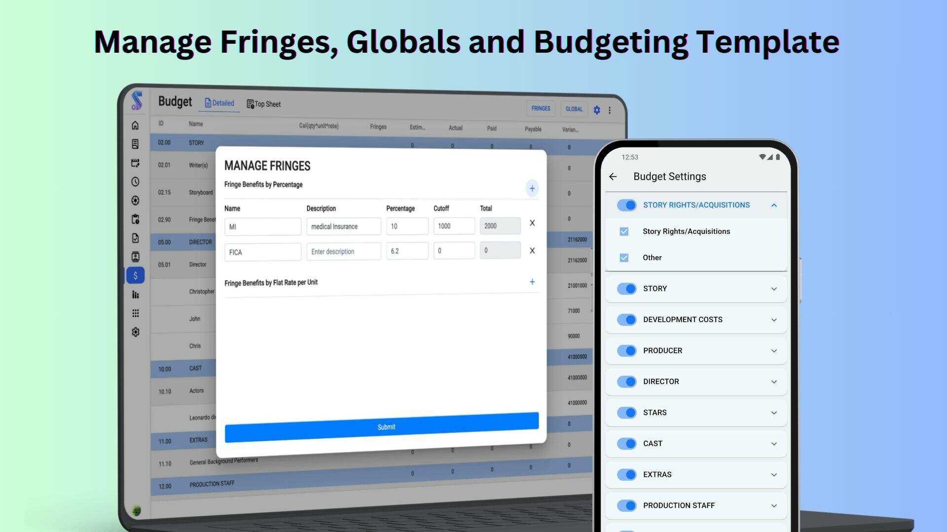 Studiovity Film Budgeting Mobile app for iOS and Android Devices in 2025