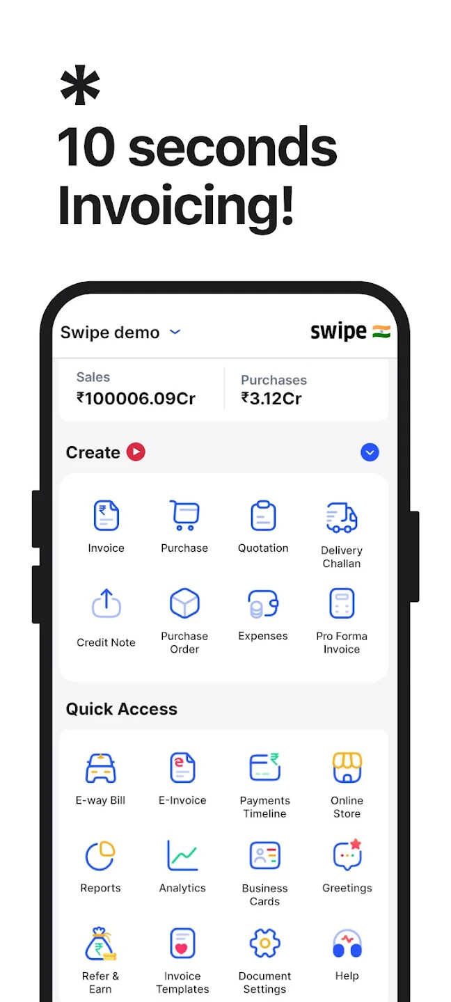 Swipe - Billing Mobile app for iOS and Android Devices in 2025