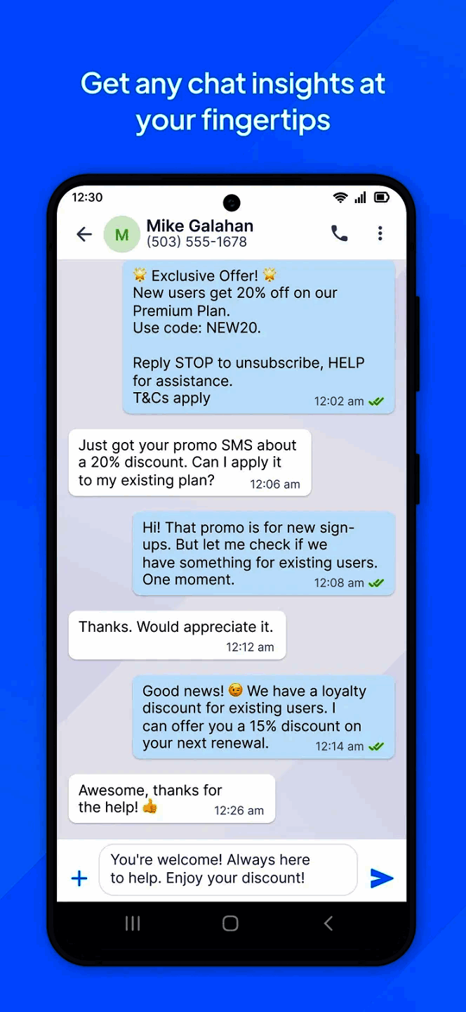 Textmagic Mobile app for iOS and Android Devices in 2025