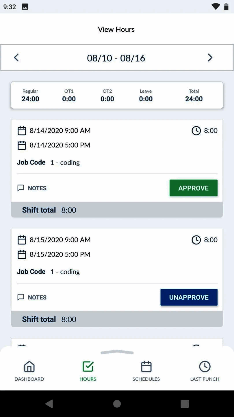 TimeClock Plus Mobile app for iOS and Android Devices in 2025