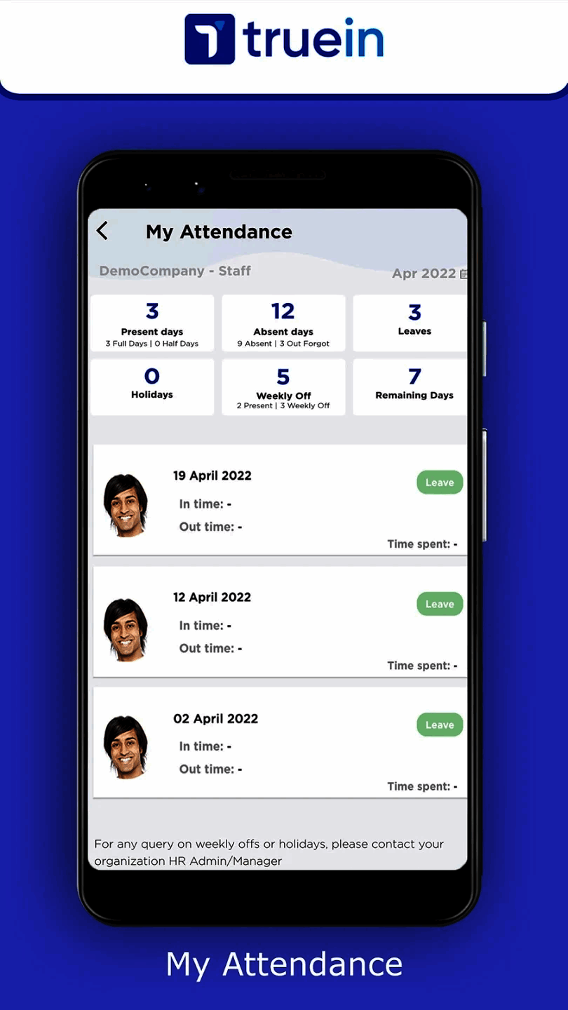 Truein Time And Attendance Mobile App For Ios And Android Devices In 2025