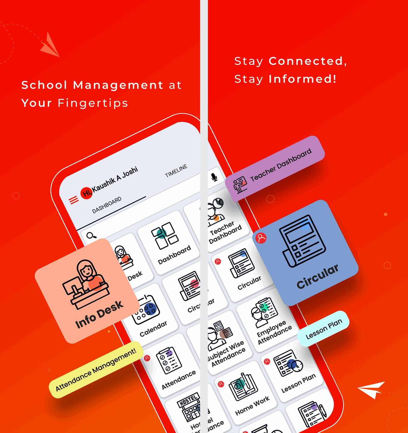 Vidyalaya School ERP Mobile app for iOS and Android Devices in 2025