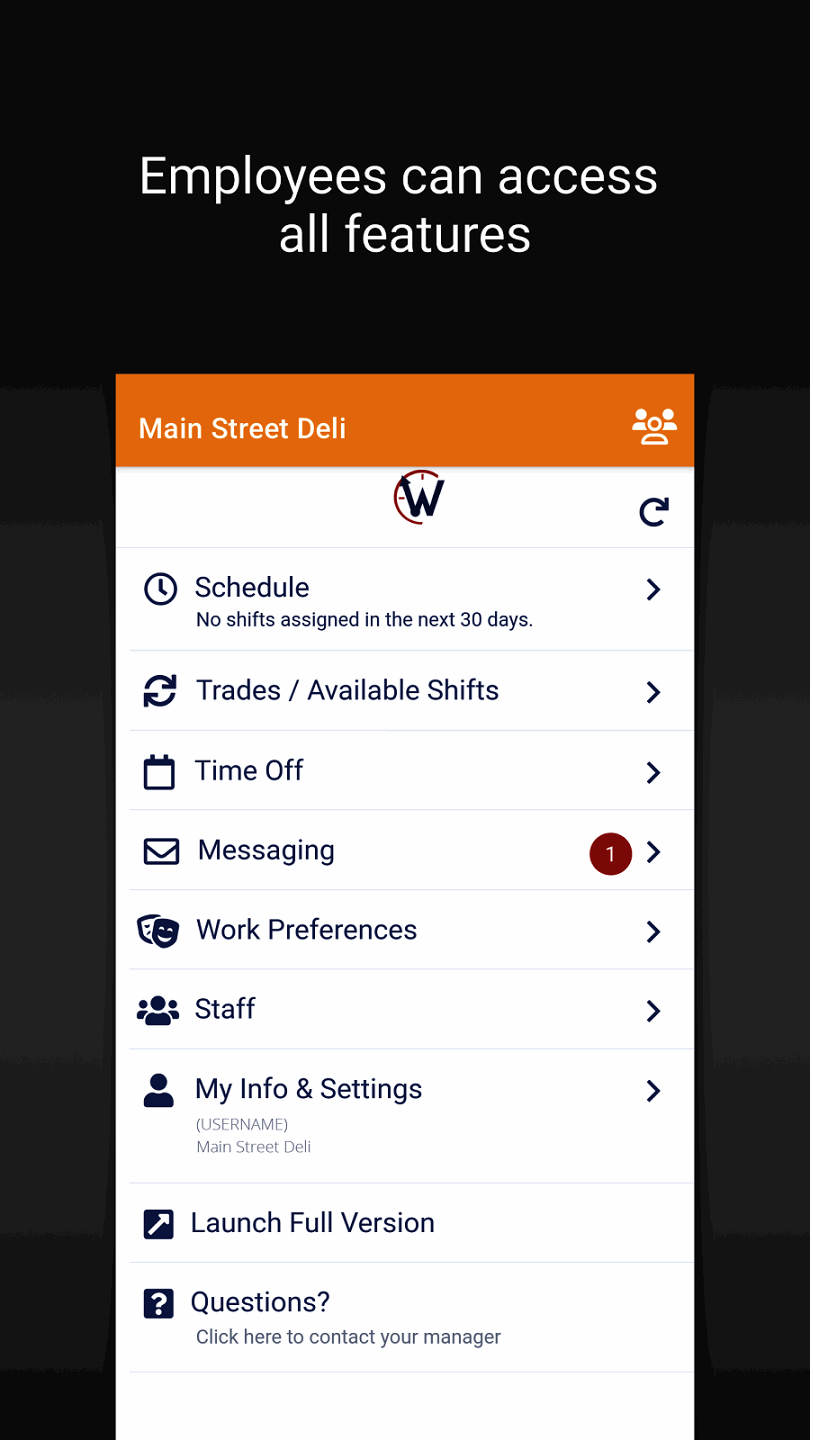 WhenToWork Mobile app for iOS and Android Devices in 2025