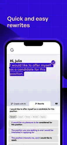 Wordtune Mobile app for iOS and Android Devices in 2025