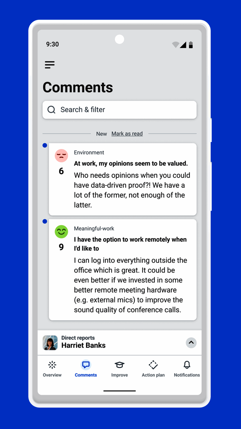 Workday Peakon Employee Voice Mobile app for iOS and Android Devices in ...