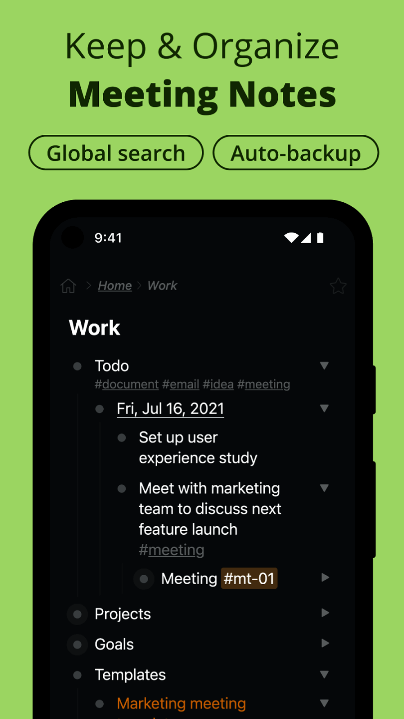 WorkFlowy Mobile app for iOS and Android Devices in 2025