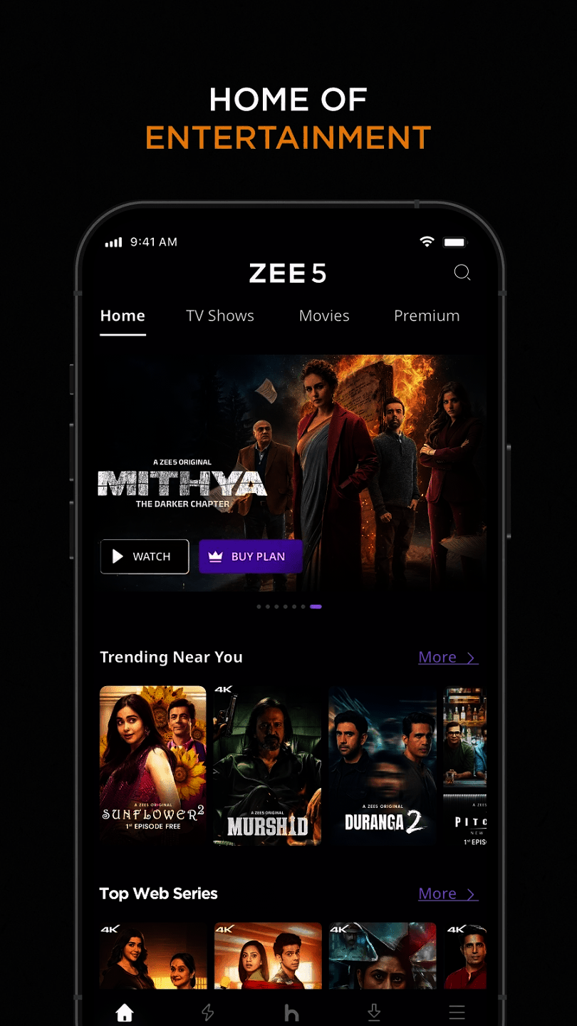 ZEE5 Mobile app for iOS and Android Devices in 2025