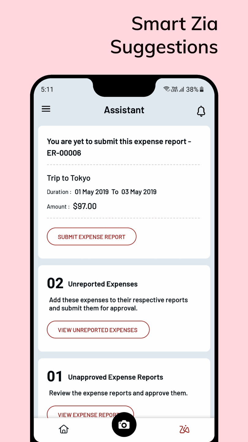Zoho Expense Mobile app for iOS and Android Devices in 2024