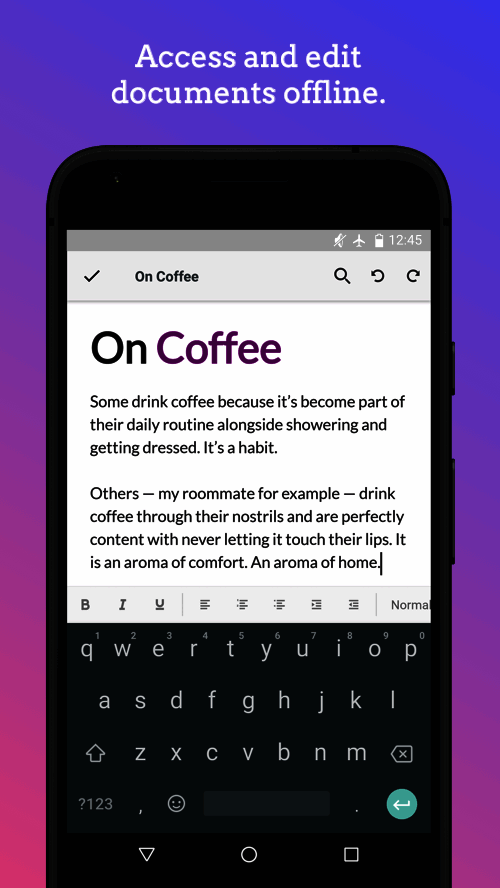 Zoho Writer Mobile app for iOS and Android Devices in 2025